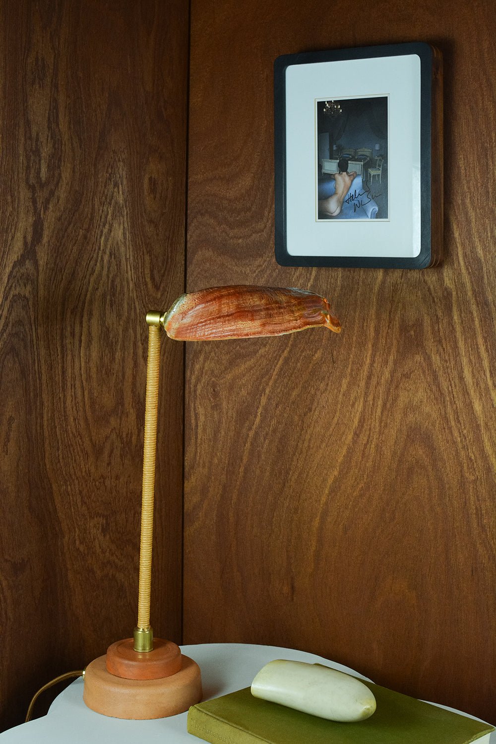 'Abalone Lawyer's Lamp' w/ Seashell Shade | Tennant New York