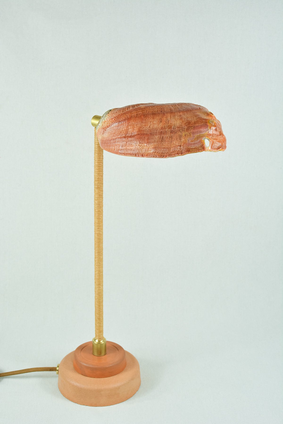 'Abalone Lawyer's Lamp' w/ Seashell Shade | Tennant New York